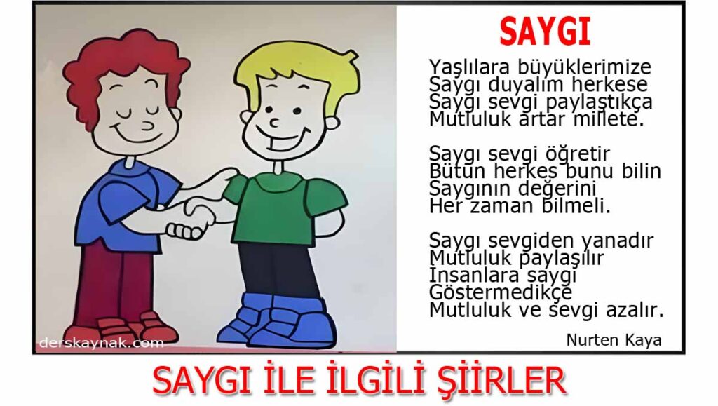 Saygı İle İlgili Şiirler - (15 Şiir) - Sevgi Saygı Şiirleri